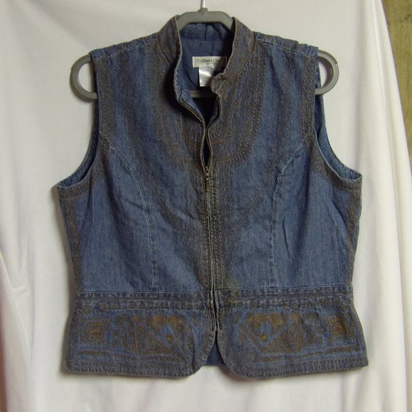 Cold Water | Tops | Cold Water Blue Jean Vest | Poshmark
